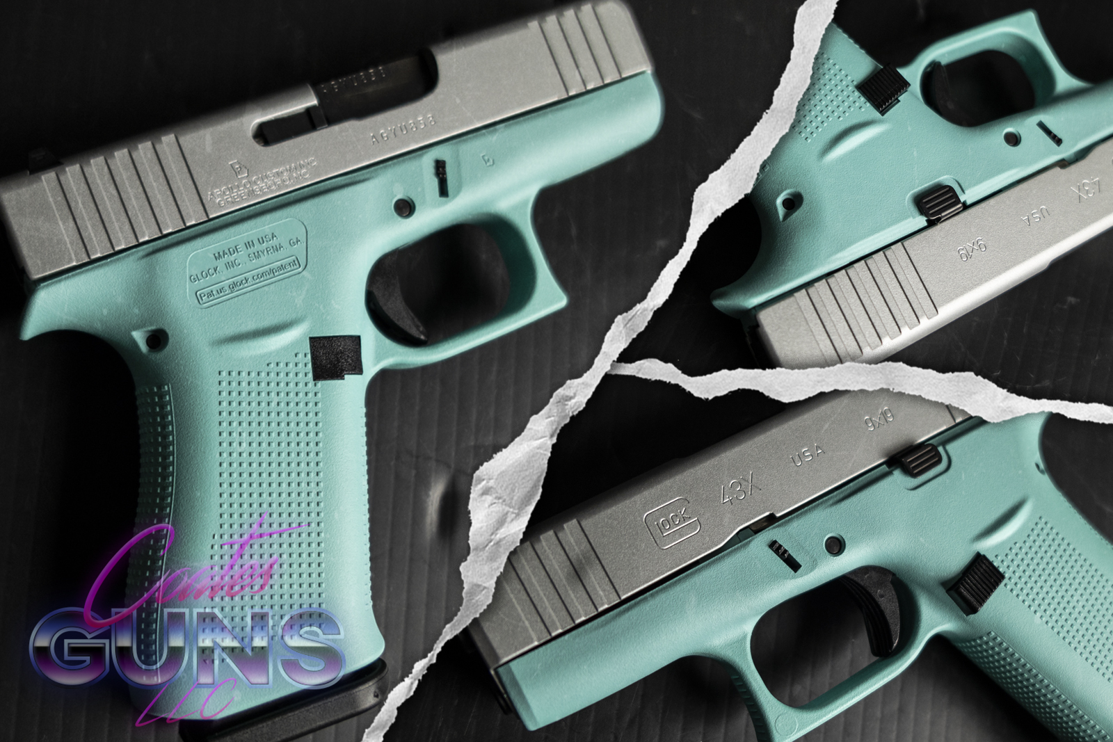 Glock 43X US Shimmering Robins Egg | Coates Guns LLC