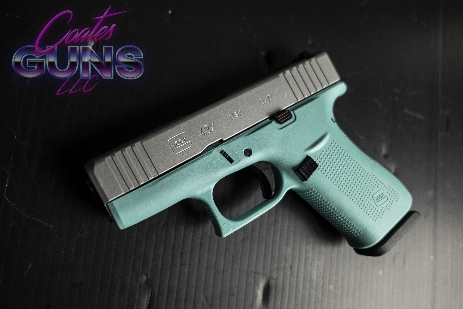 Glock 43X US Shimmering Robins Egg | Coates Guns LLC