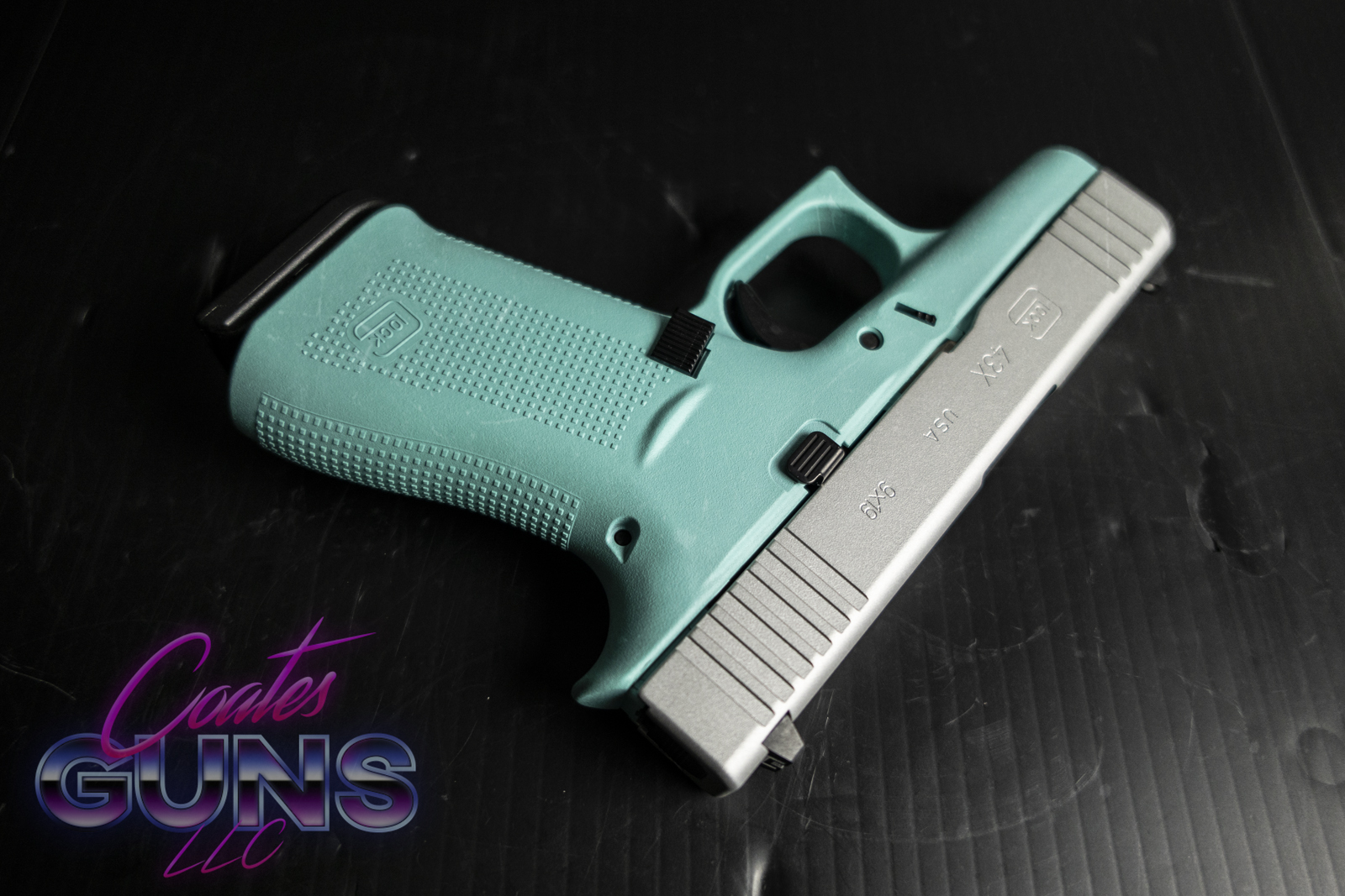 Glock 43X US Shimmering Robins Egg | Coates Guns LLC