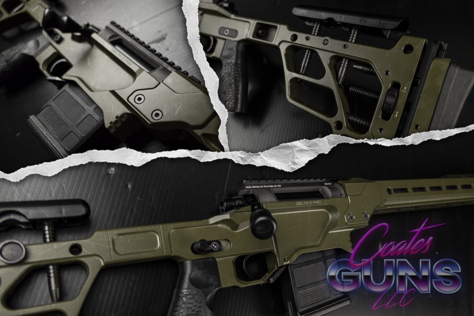 Daniel Defense Delta 5 Pro .308 16″ OD Green | Coates Guns LLC