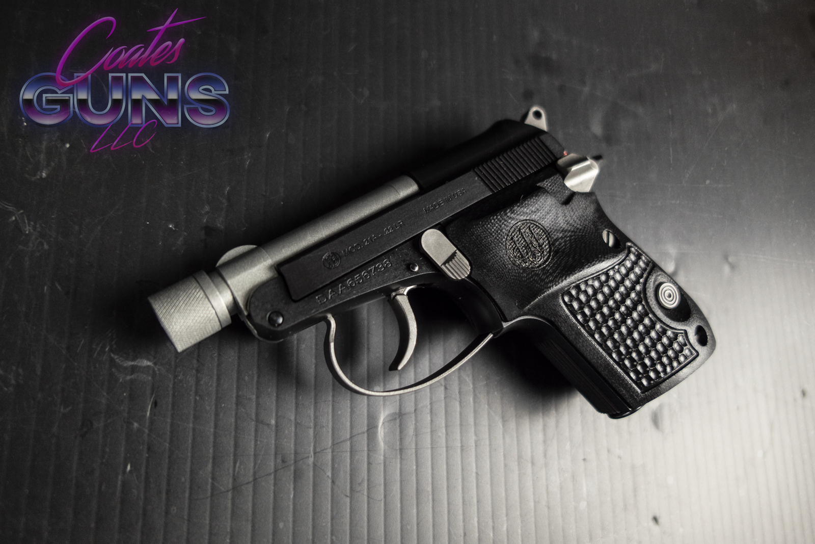 Beretta 21 A Bobcat Silver – Black Gorilla | Coates Guns LLC