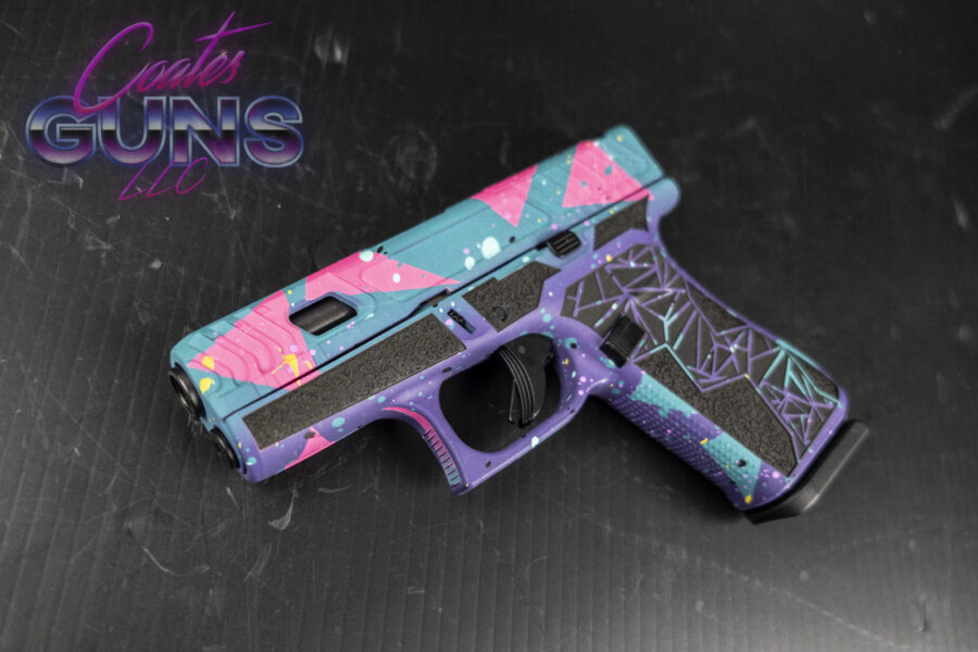 Sharkcoast Tactical Glock 43X 80’s Day Cerakote | Coates Guns LLC